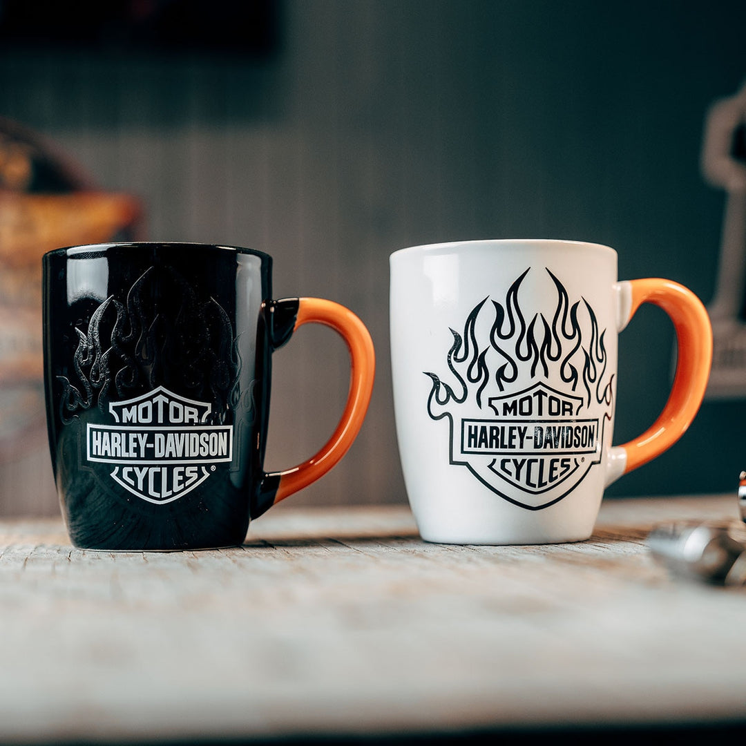 Harley-Davidson Outlined Flames 15 oz. Color Changing Ceramic Coffee M ...