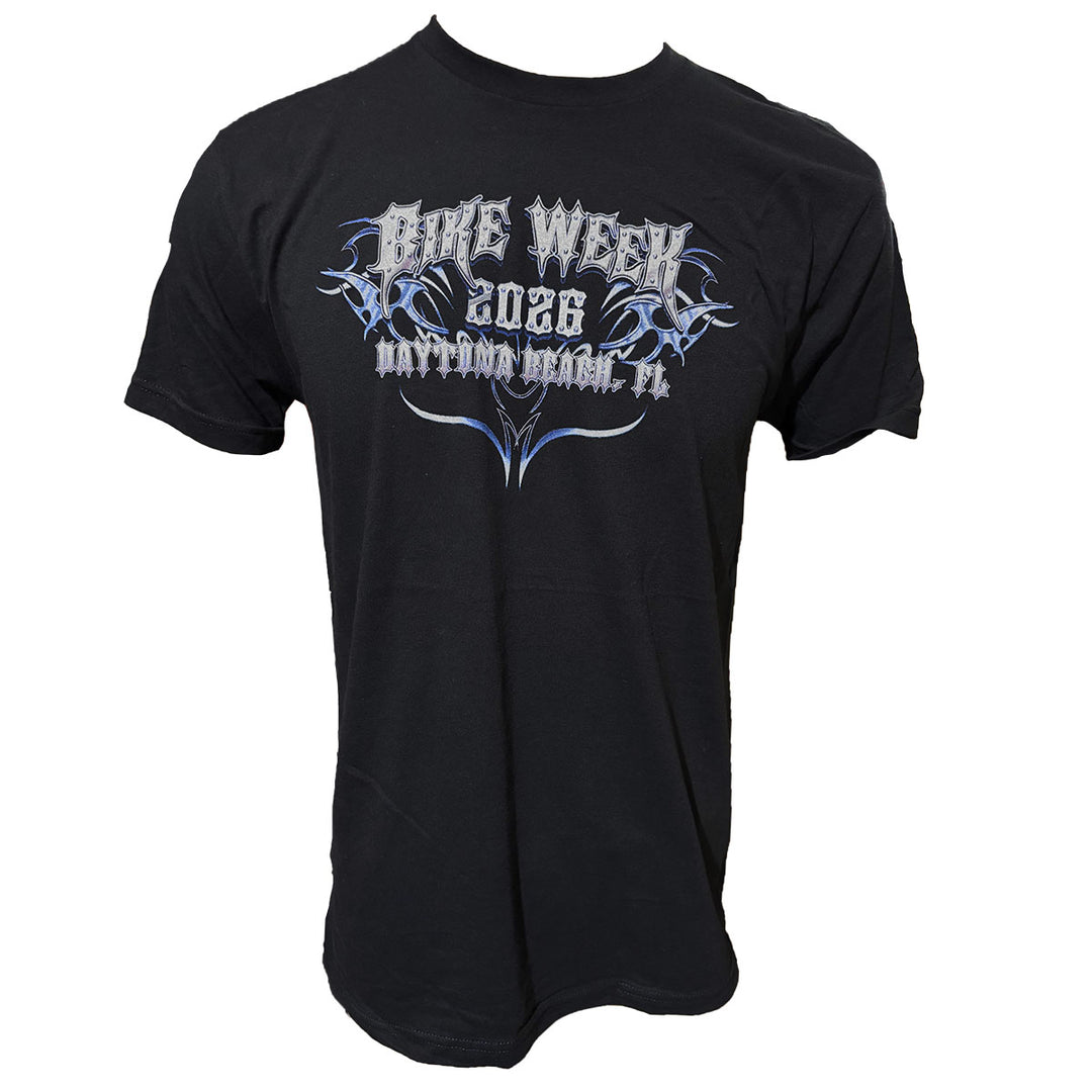 Official Daytona Bike Week 2026 Men's Dueling Skulls Short Sleeve Shir ...