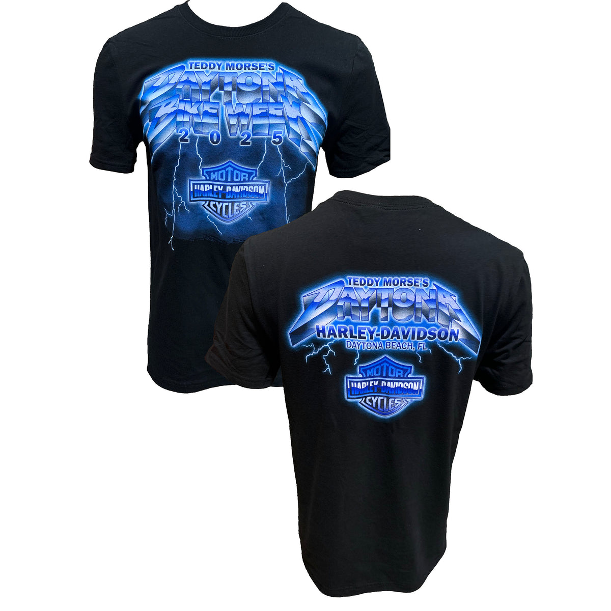 Harley-Davidson Men's Bike Week 2025 Lightning Strike Short Sleeve Shi ...