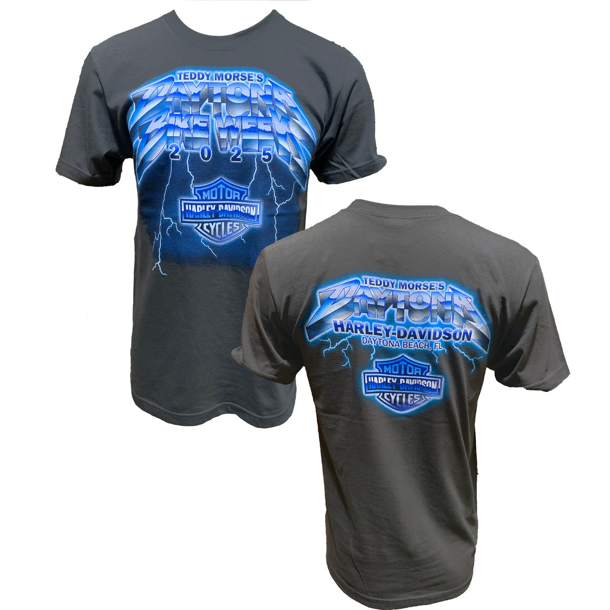 Harley-Davidson Men's Bike Week 2025 Lightning Strike Short Sleeve Shi ...